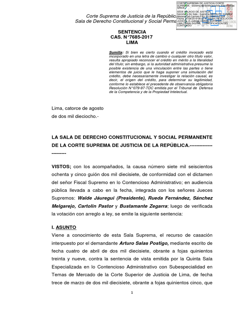 Decisin de Corte Suprema de Justicia Sala de Derecho Consti - Es | PDF | Debido al proceso ...