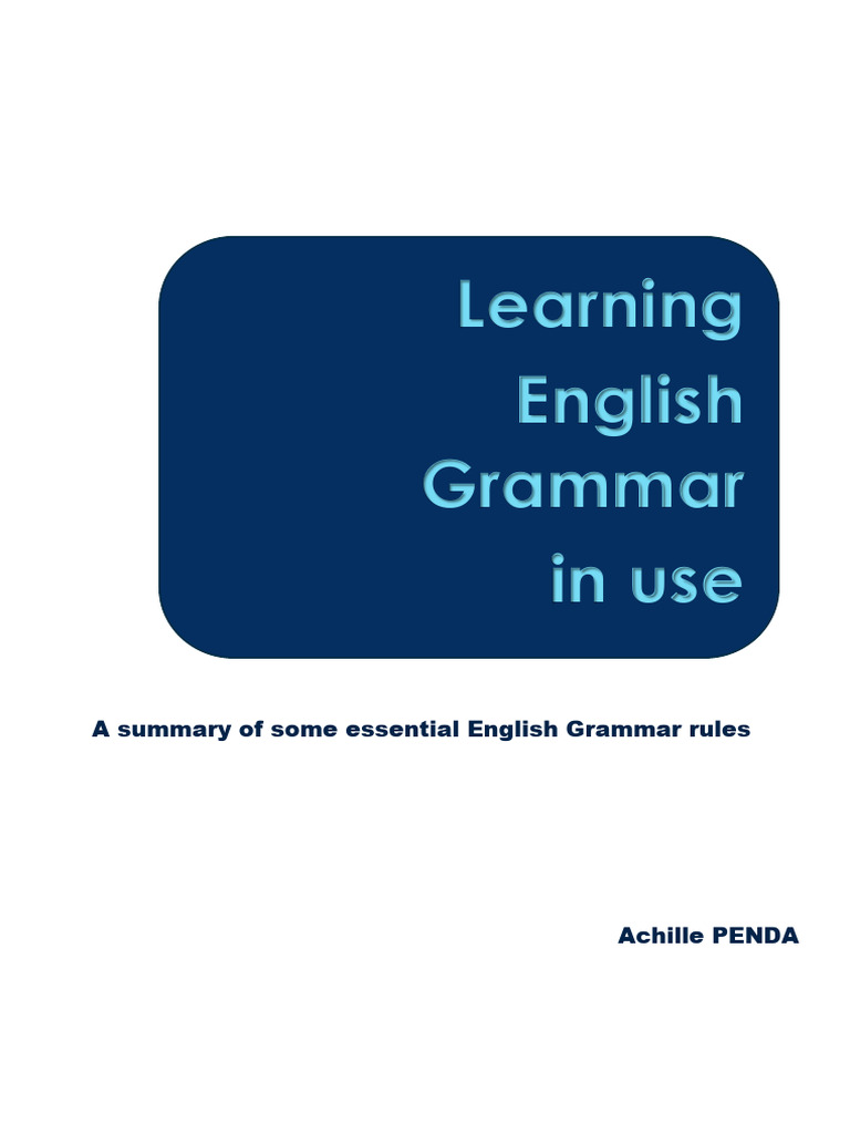 Learning English Grammar in Use - Achille PENDA | PDF