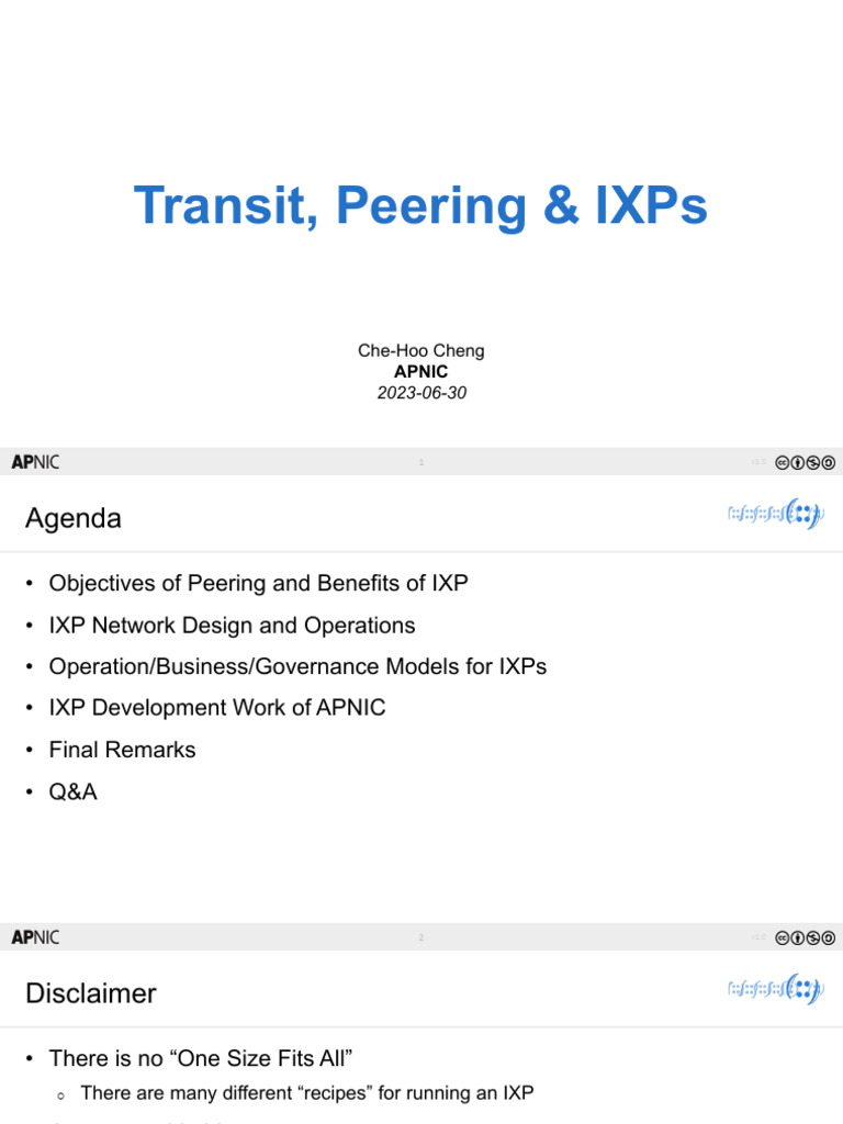 Transit Peering IXPs-20230630 | PDF | Computer Network | Router (Computing)