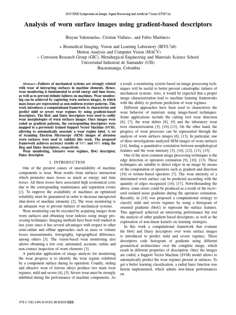 2019-Valenzuela-etal-Analysis of worn surface images using gradient ... 2019-Valenzuela-etal-Analysis of worn surface images using gradient ...