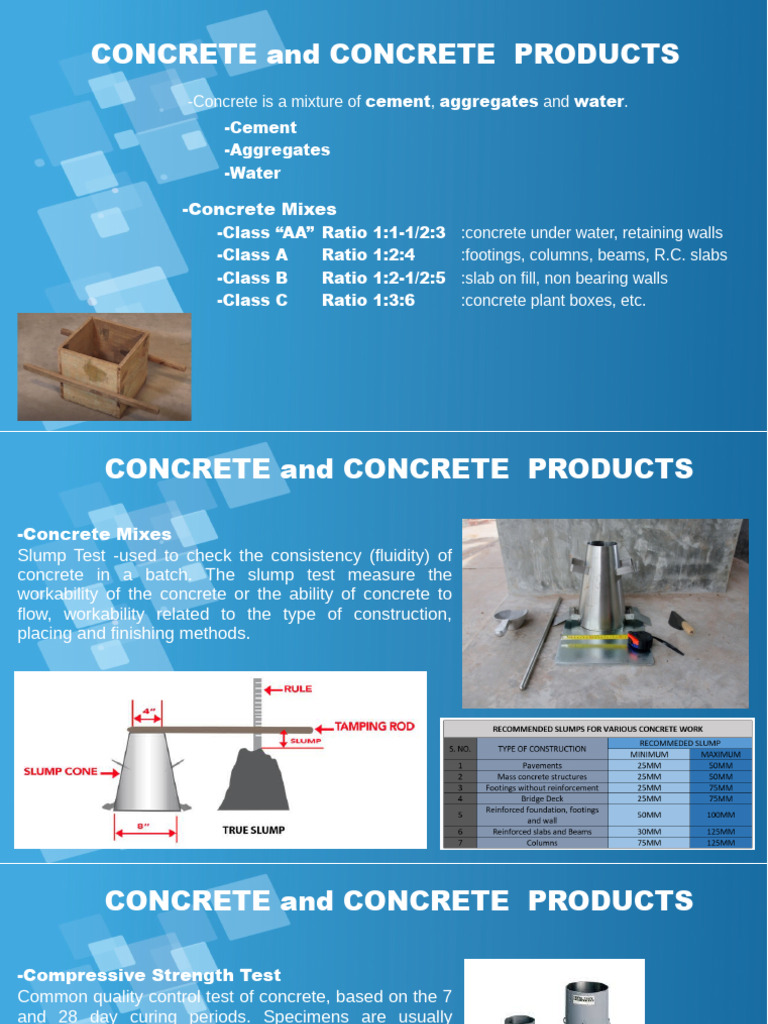 Class AA Concrete Mix and Products Guide | PDF | Home & Garden ...