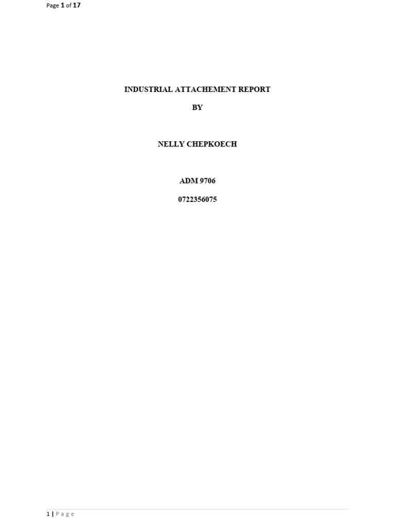 INDUSTRIAL_ATTACHEMENT_REPORT_Final | PDF