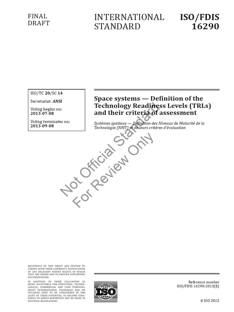 ISO 16290 - 2013 - FinalDraft | PDF | International Organization For Standardization | Physical ...
