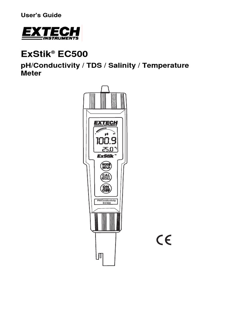 EC500 Manual | PDF | Ph | Calibration