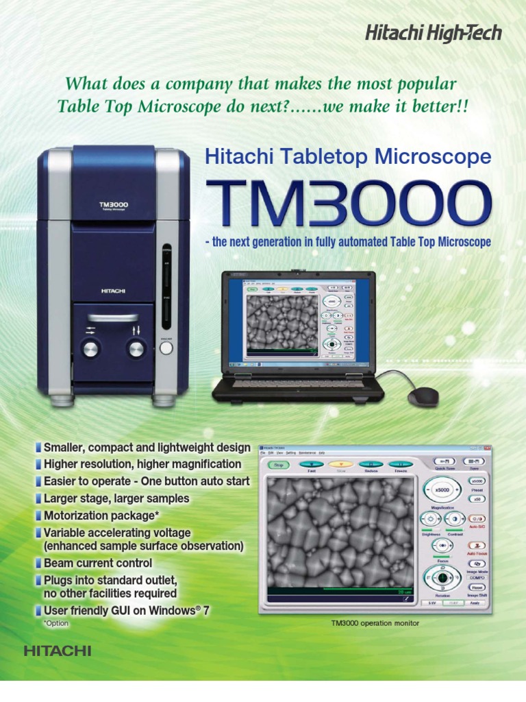 TM 3000 | Download Free PDF | Pixel | Microscopy