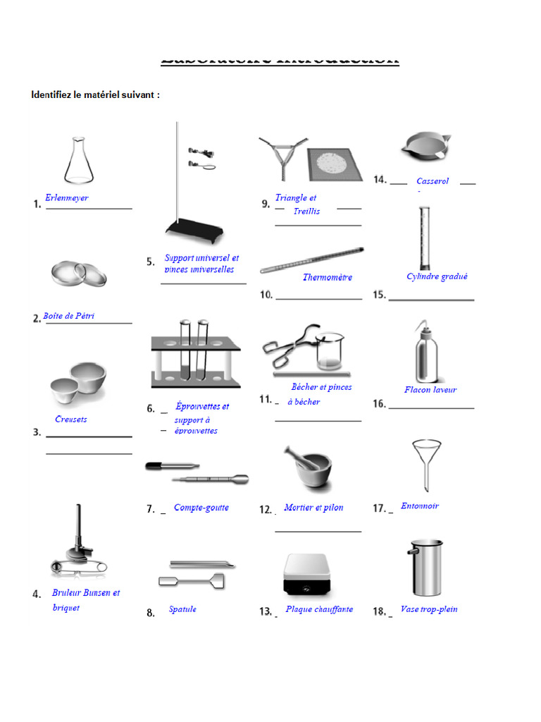 Matériel Labo - Corr | PDF