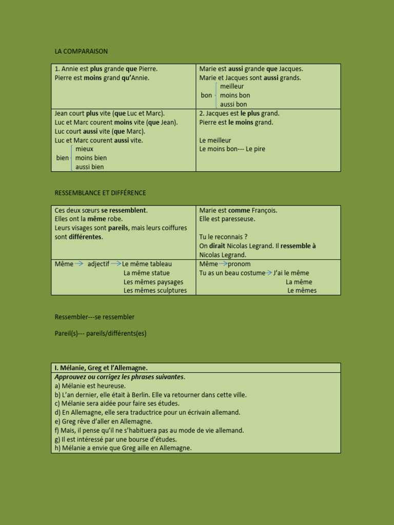 La Comparaison | PDF