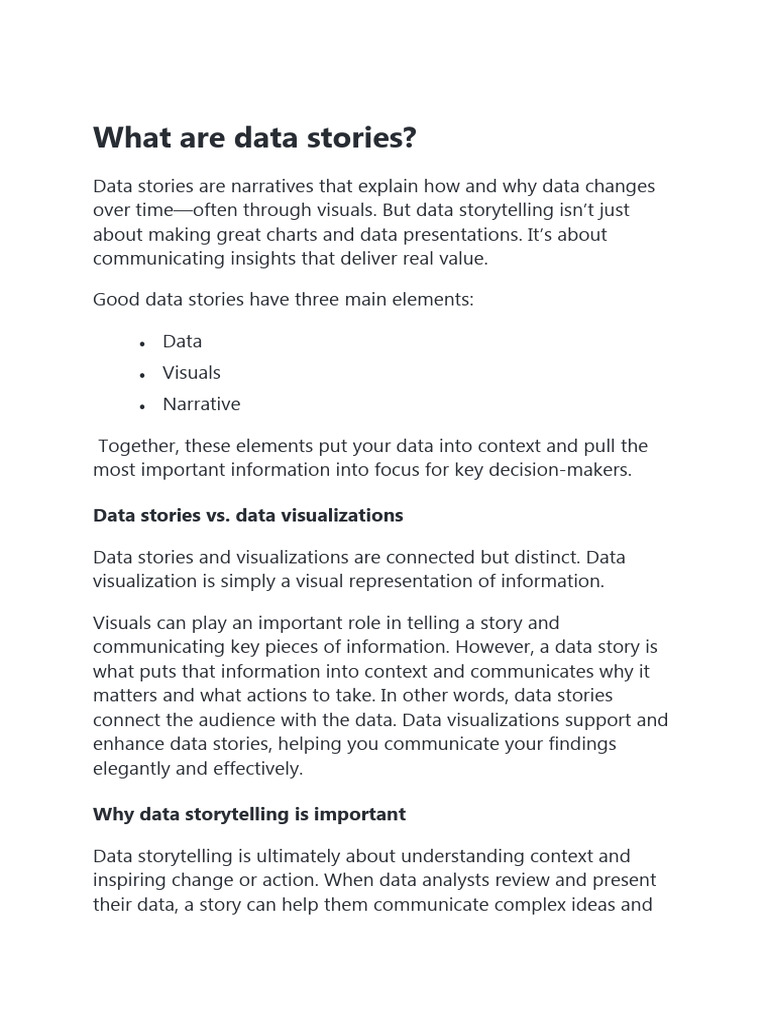 What Are Data Stories? | Download Free PDF | Data | Information