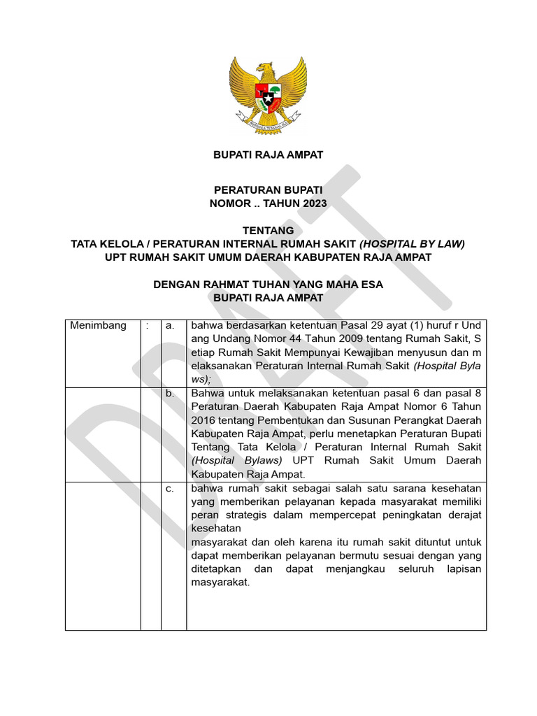 Tata Kelola RSUD Raja Ampat | PDF