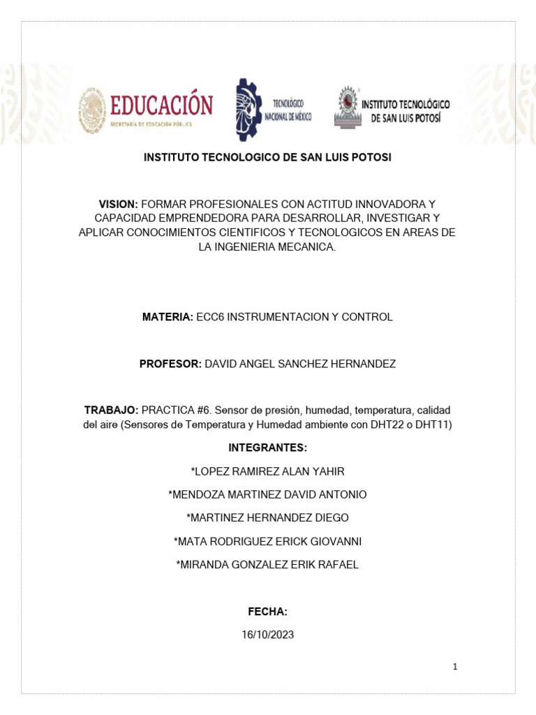 Práctica Arduino: Sensor DHT22/DHT11 | PDF | Diodo emisor de luz | Electrónica