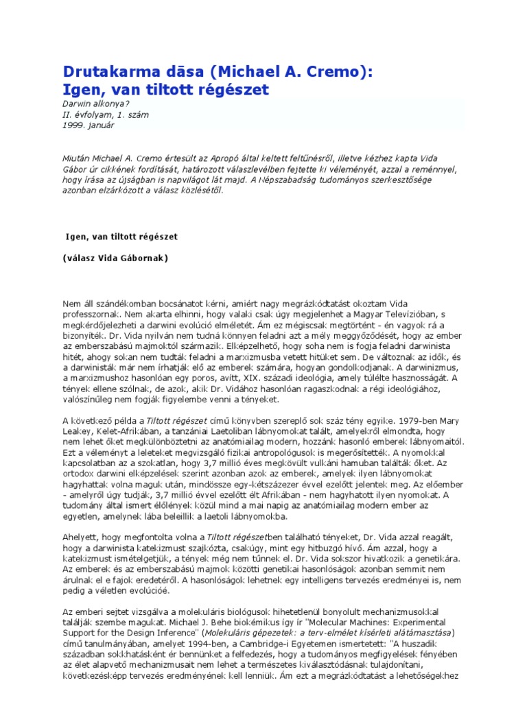 Igen, Van Tiltott Régészet | PDF