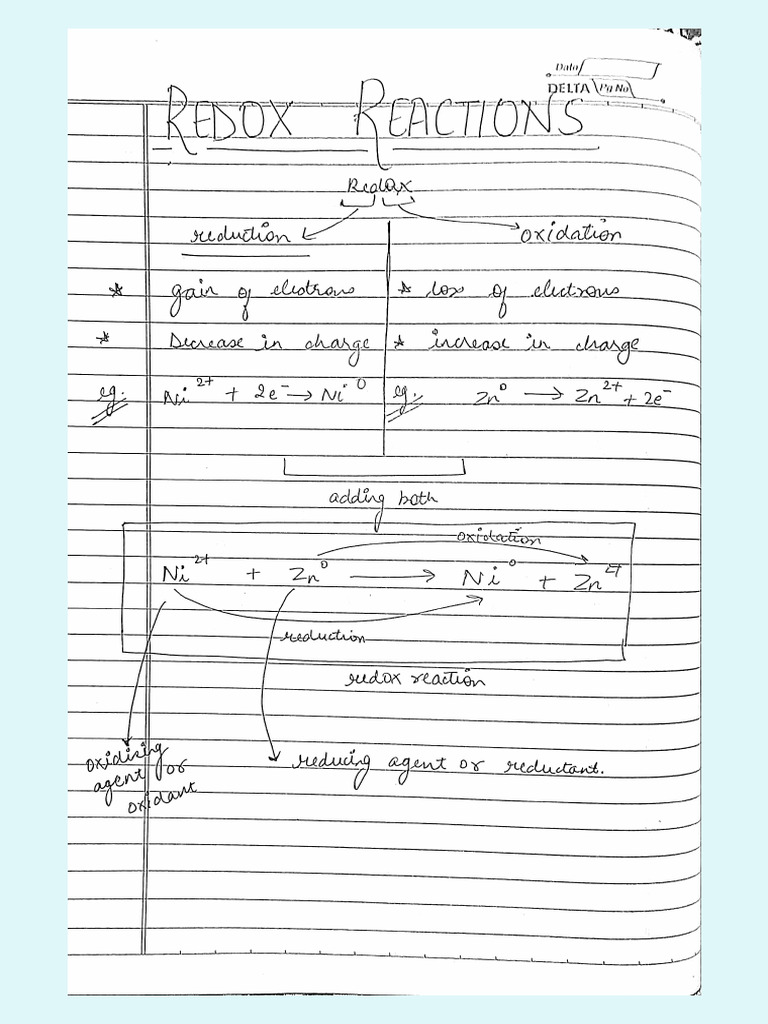 Redox Notes | PDF