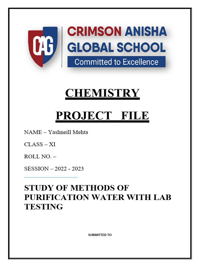 Chemistry Project | PDF