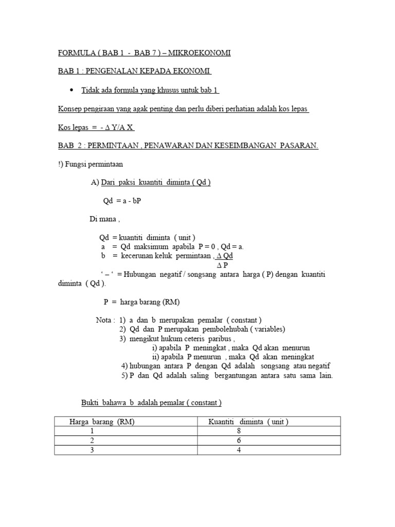 Formula Pengiraan | PDF