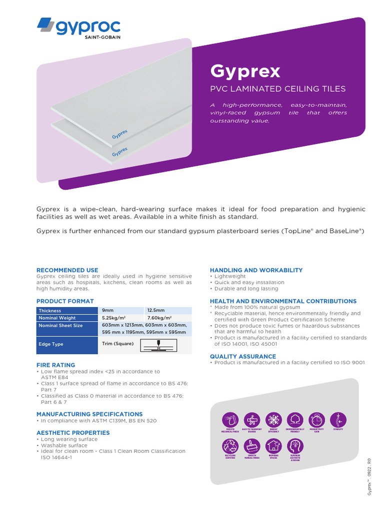 Gyprex Brochure JAN2023 | PDF | Tile | Drywall