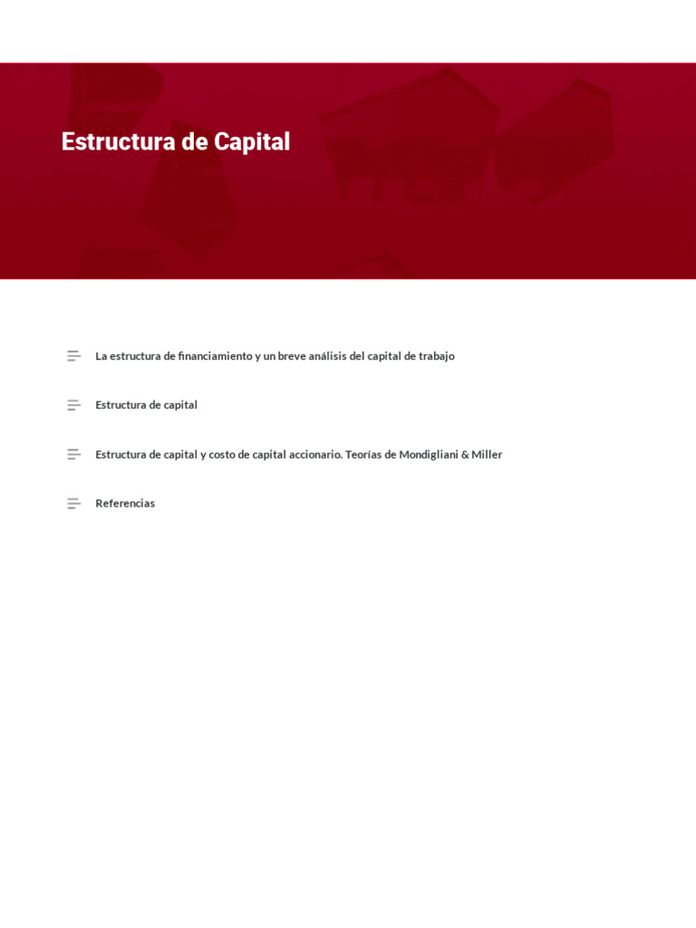 Estructura de Capital | Descargar gratis PDF | Apalancamiento (Finanzas) | Business