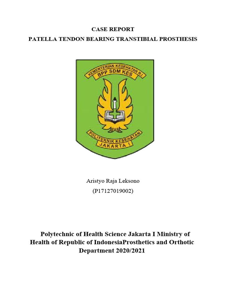 CASE REPORT PTB-SC - Raja | PDF | Prosthesis | Knee