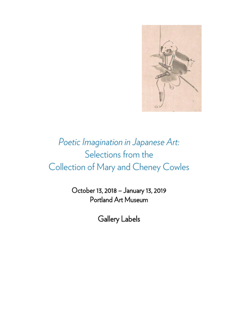 Gallery Didactics in Booklet Format | PDF | Classics