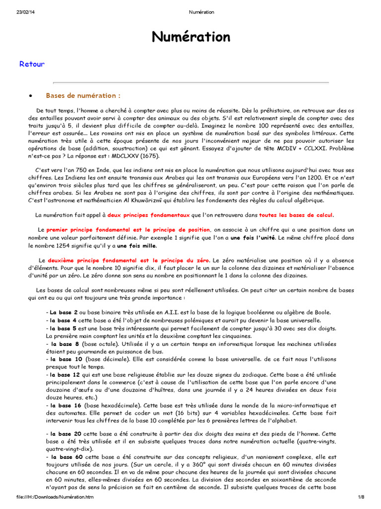 Numération | PDF