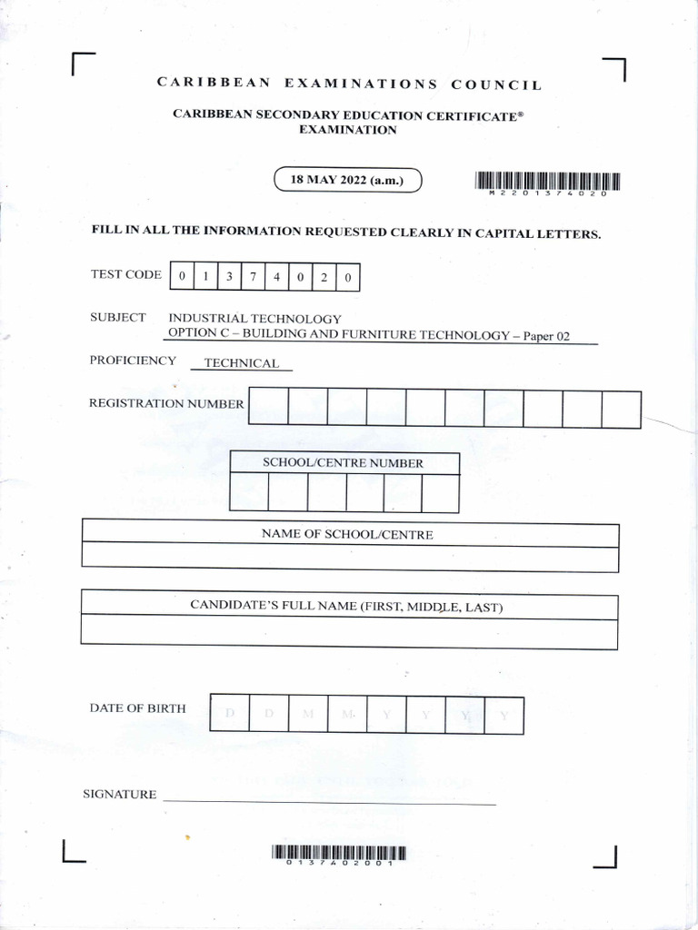 BT 2022 Pastpaper | PDF