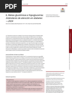 METAS DE GLUCEMIA SEGUN ADA 2025 | PDF | Diabetes | Hipoglucemia