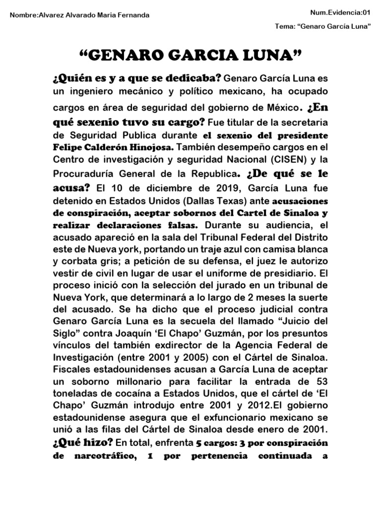 Genaro Garcia Luna | PDF | Gobierno | Crímenes