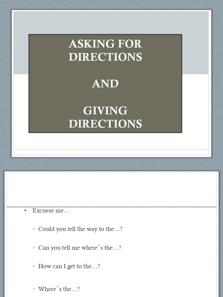 giving directions | PDF