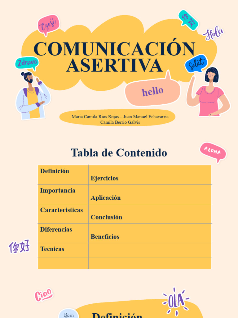 Comunicación Asertiva Presentación | PDF