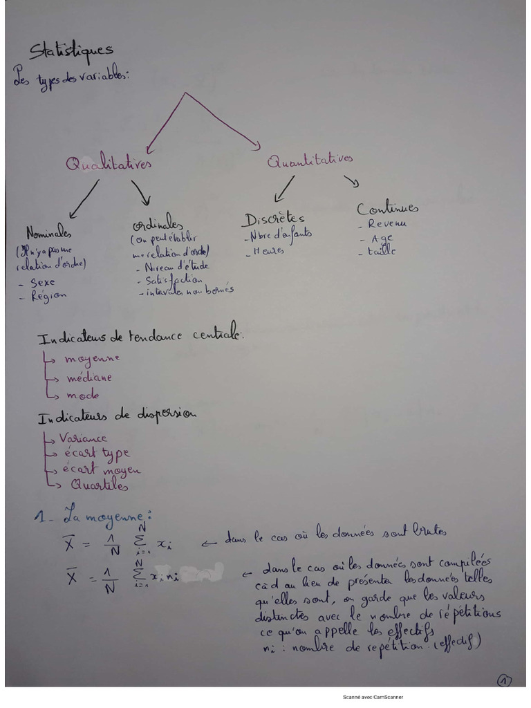 Statistiques Formules | PDF