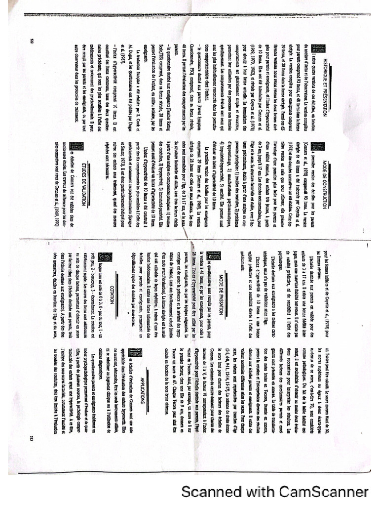 Test de Conners | PDF