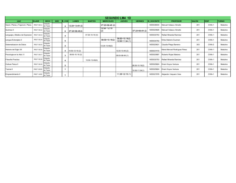 Segundo LM4 1D | PDF