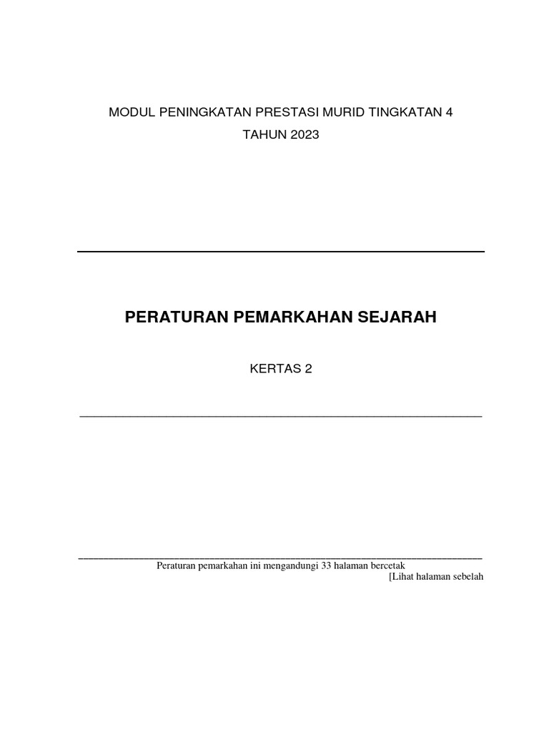 PP MODUL PENINGKATAN PRESTASI MURID TINGKATAN 4 KERTAS 2 2023 Penambahbaikan | PDF