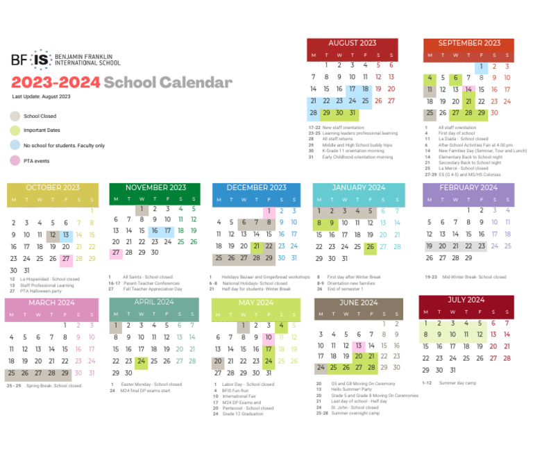School-Calendar-2023-2024 | PDF | Holidays | Festival