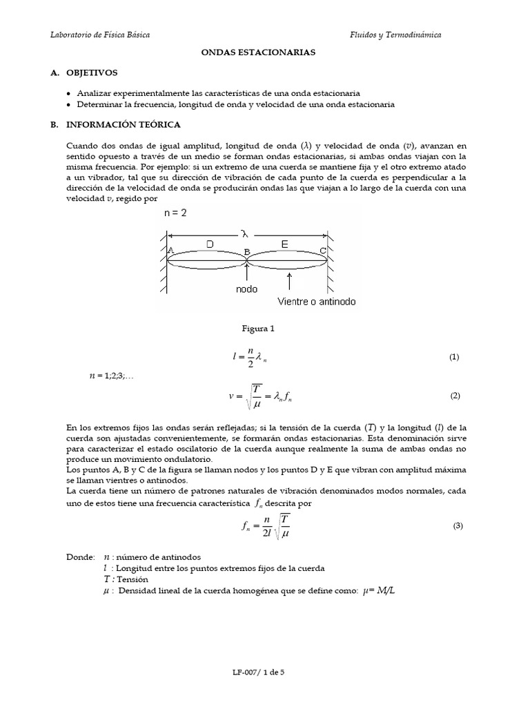 LF-007 Ondas Estacionarias | PDF