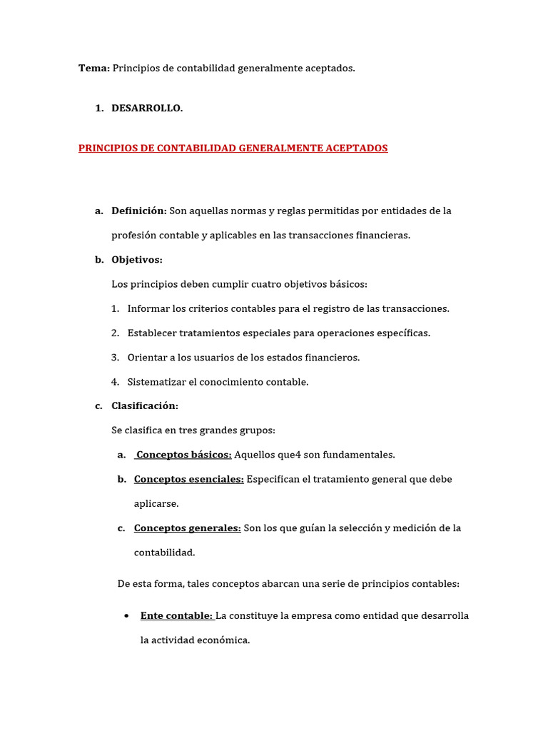 Contabilidad. Grupal Sobre Principios. | PDF | Contabilidad | Economía ...