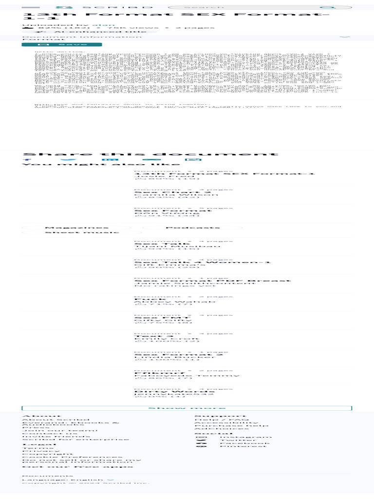 13th Format Sex Format 1 1 Pdf Pdf Scribd Social Information Processing 