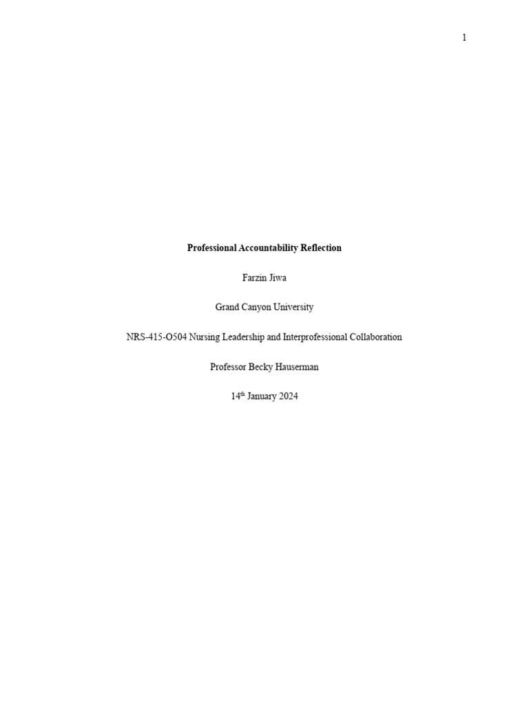 Professional Accountability Reflection | PDF | Social Media | Popular ...
