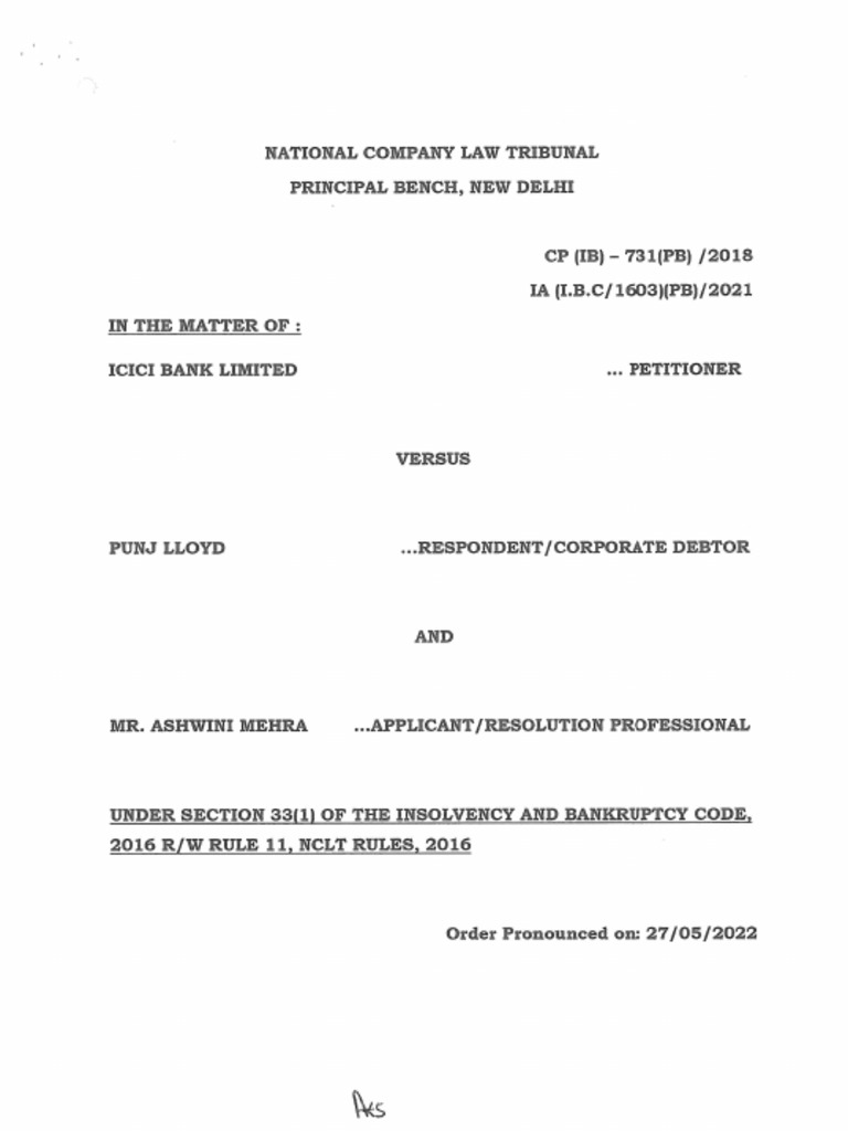 Liquidation Order | PDF