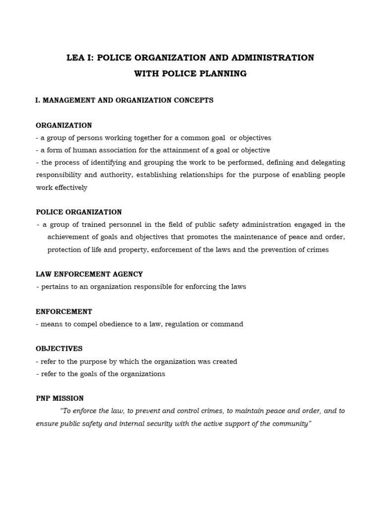 Lea 1 Reviewer | PDF | Police | National Security