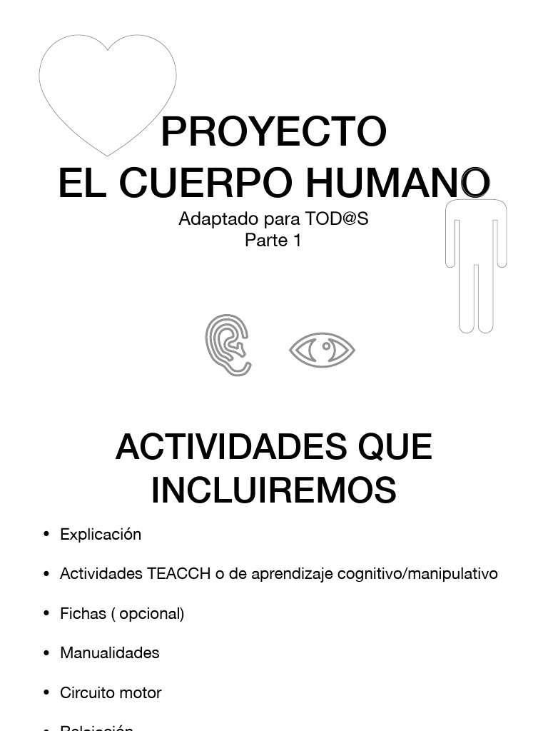 Proyecto El Cuerpo Humano | PDF | Artes del lenguaje y disciplina