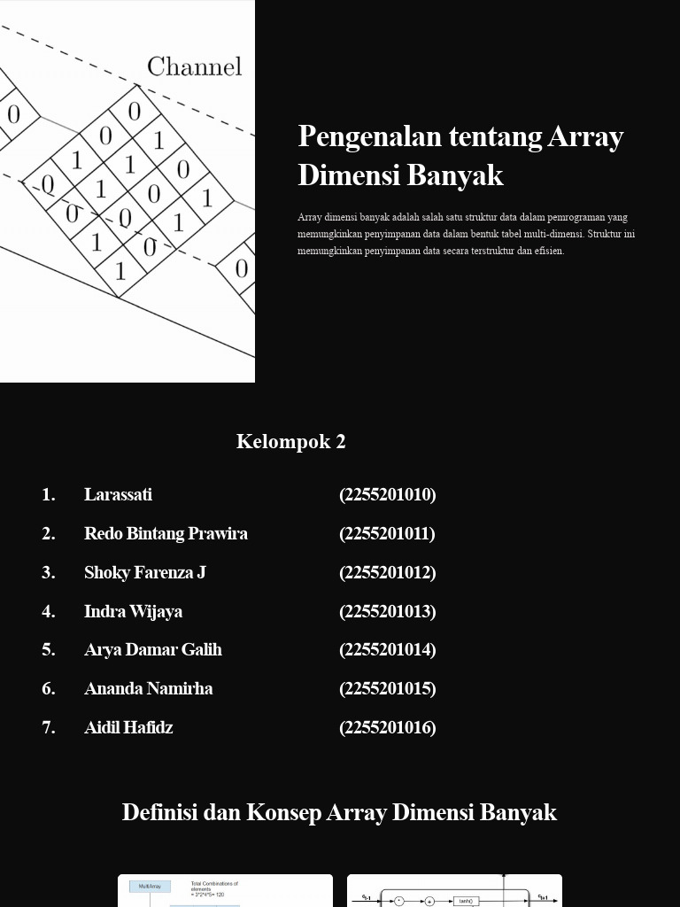 Pengenalan Tentang Array Dimensi Banyak | PDF