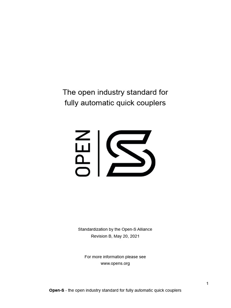 Open S Couplers For Excavators 2021-05-20 B | PDF | Equipment ...