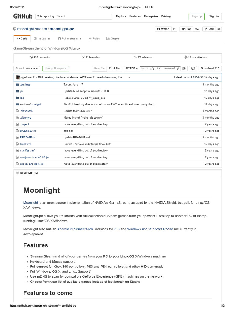 Moonlight-Stream - Moonlight-Pc GitHub | PDF | Microsoft Windows | Personal Computers