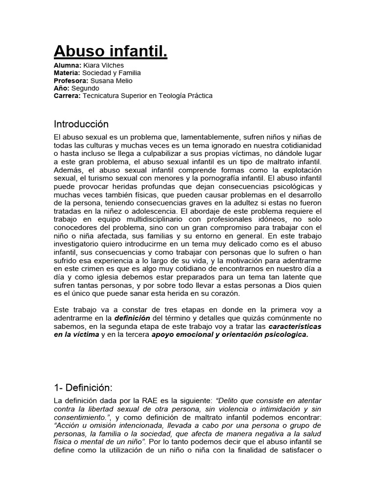 Abuso infantil | PDF