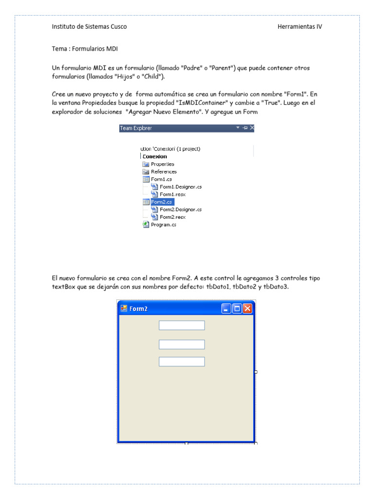 Formularios MDI | PDF