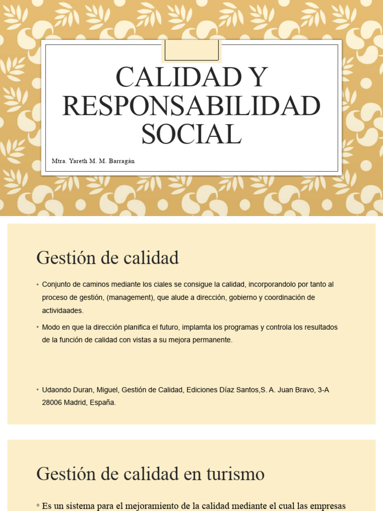 Calidad y responsabilidad social | PDF | Calidad (comercial) | Sistema de manejo de calidad
