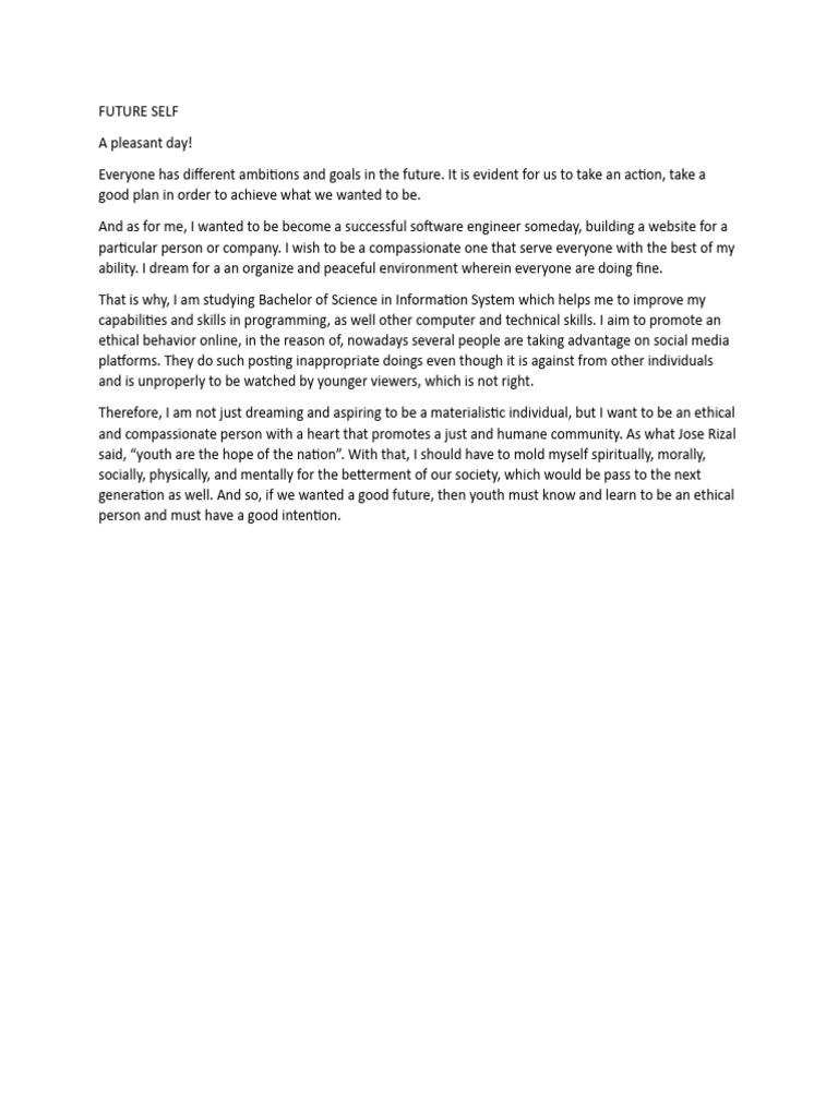 Future Self Pdf