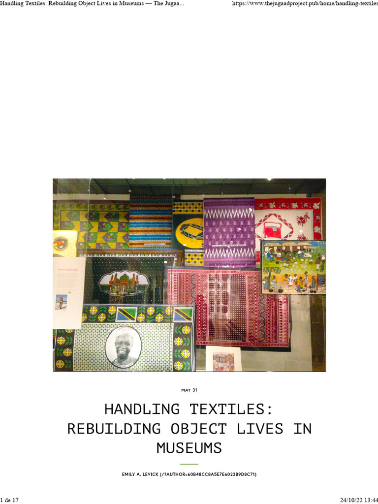 Handling Textiles Rebuilding Object Lives in Museums — the Jugaad Project | PDF | Museum | Textiles