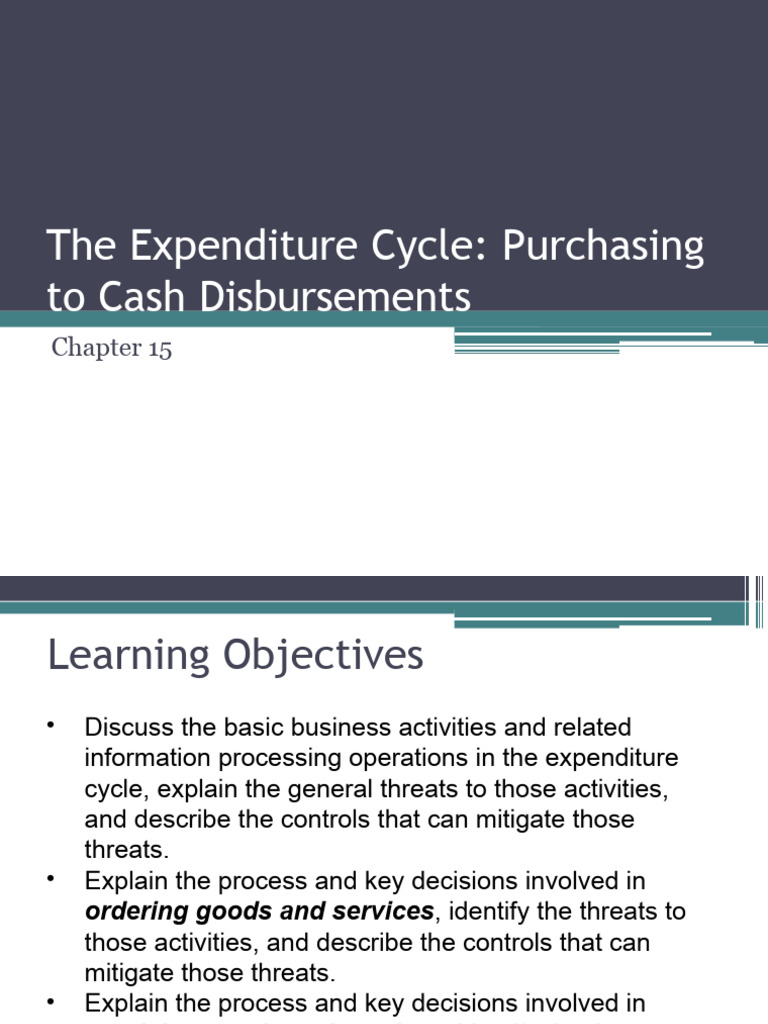 07 - The Expenditure Cycle Purchasing To Cash Disbursements | PDF ...