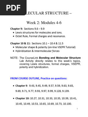Module 4 Part B Dot Structures Of Molecules Study Notes